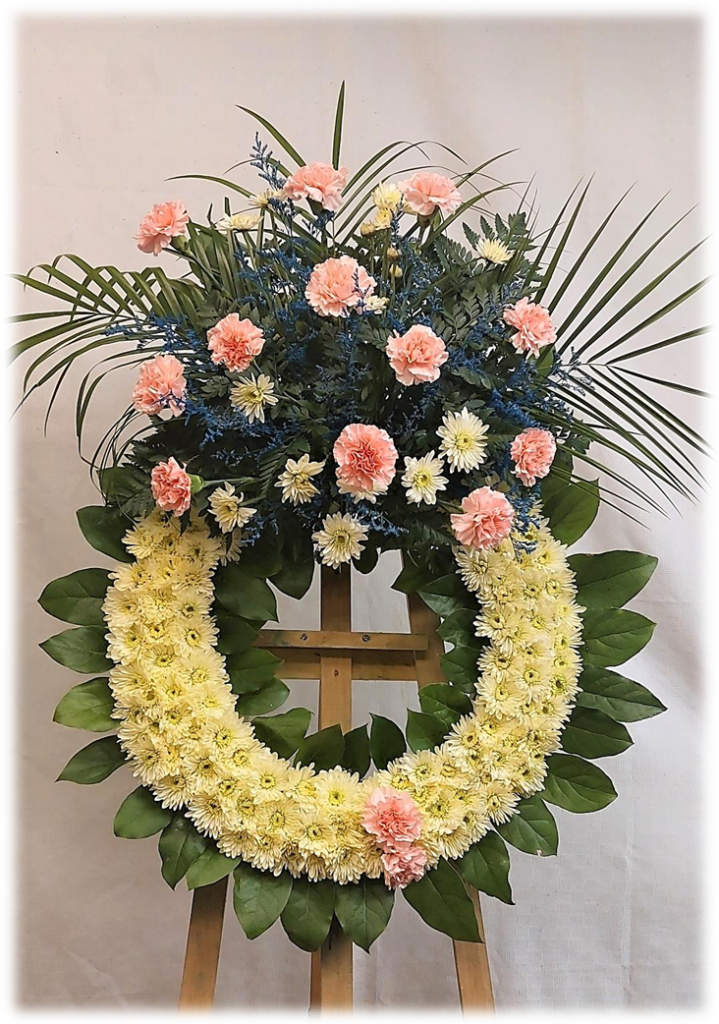 Traditional Wreath (JG-0103-A) $120 - Fleuriste Jules d'Alcantara Gardenia